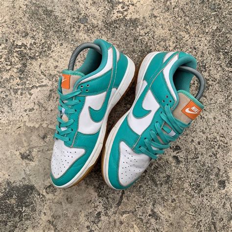 Nike Sb Dunk Low Teal Zeal Fesyen Pria Sepatu Sneakers Di Carousell