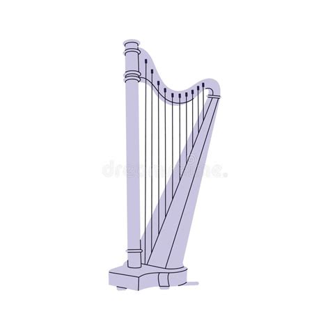 Modern Concert Harp Icon String Music Instrument To Play Classical