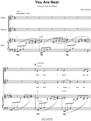 You Are Near Sheet Music By Dan Schutte
