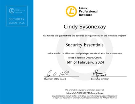 Cindy S On Linkedin I Did It I Got My Lpi Security Certificate