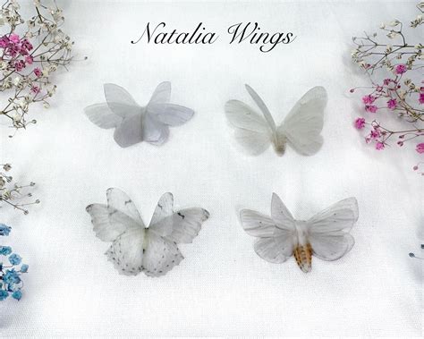 White Butterflies 1 Natalia Wings Handmade Silk Butterflies Organza
