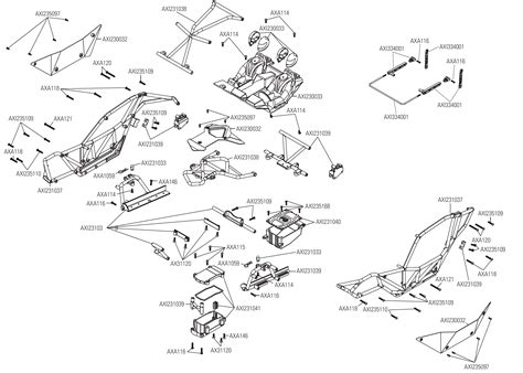 Exploded View Axial Rbx10 Ryft 4wd 110 Rtr Chassis Astra