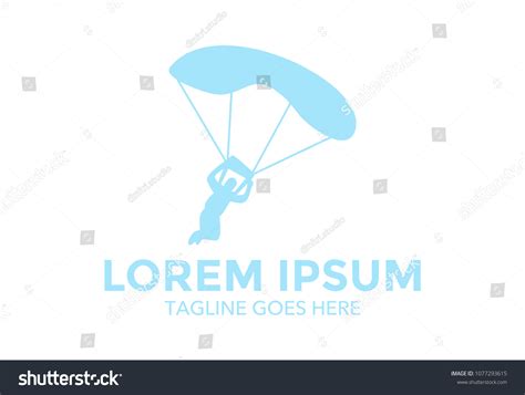 Parachuting Skydiving Logo Vector Illustration Stock Vector Royalty