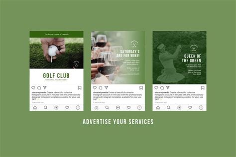 12 Golf Instagram Post Templates A Social Media Template By Sincerely