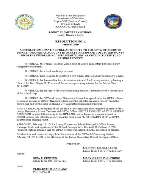 Resolution No 1 Pdf Government