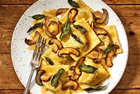 Mushroom Ravioli With Sage Brown Butter
