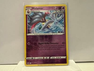 Malamar 070198 Rare Reverse Holo Nm Chilling Reign Pokemon Tcg