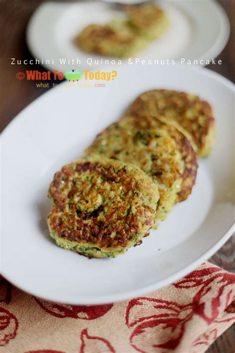 Zucchini With Quinoa And Peanuts Pancake