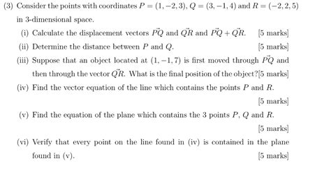 Solved Consider The Points With Coordinates P Chegg