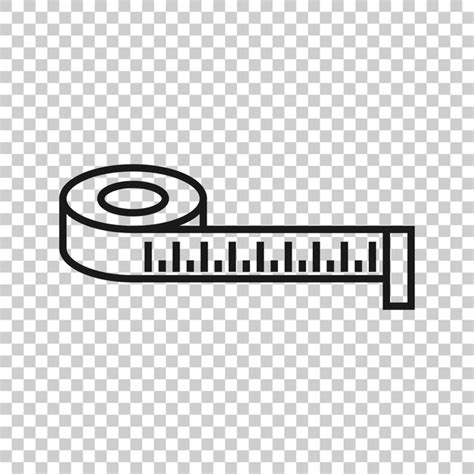 Premium Vector Measure Tape Icon In Flat Style Ruler Sign Vector