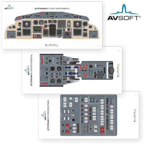Avsoft Jetstream 41 Cockpit Posters Set Of 3 Posters — Essco Aircraft