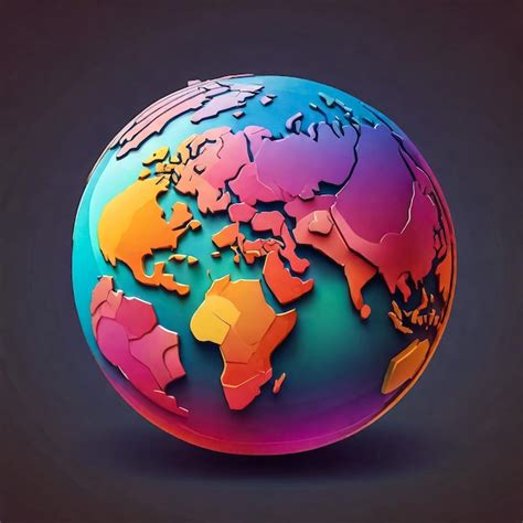 Premium Photo World Globe Vector Illustration
