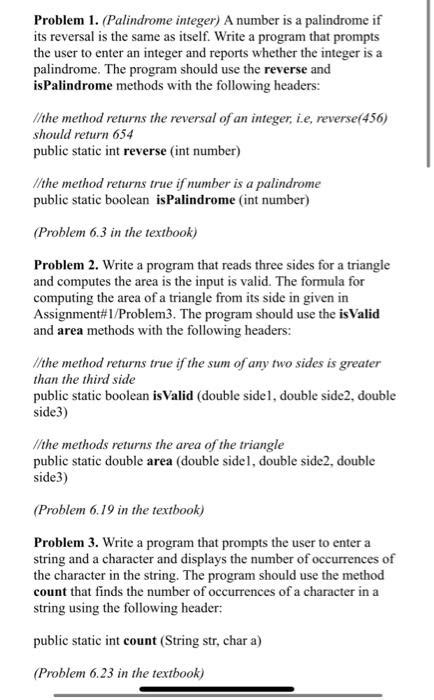 Solved Problem 1 Palindrome Integer A Number Is A
