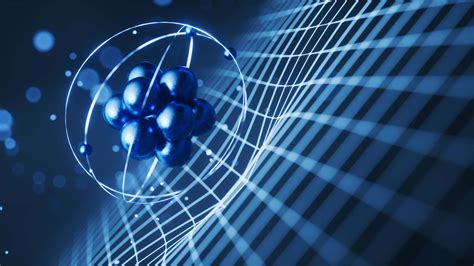 Physics Atom With Dark Blue Background 3d Rendering 43193882 Stock Video At Vecteezy