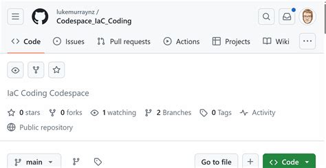 Infrastructure As Code Github Codespace Template Lukegeeknz