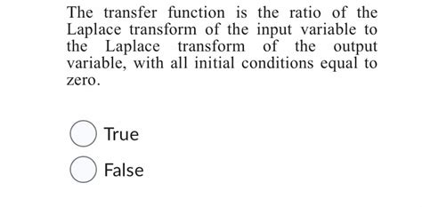 Answered The Transfer Function Is The Ratio Of… Bartleby