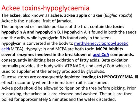 Exams And Me Hypoglycin