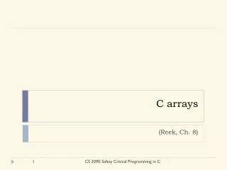PPT ARRAYS In C PowerPoint Presentation Free Download ID