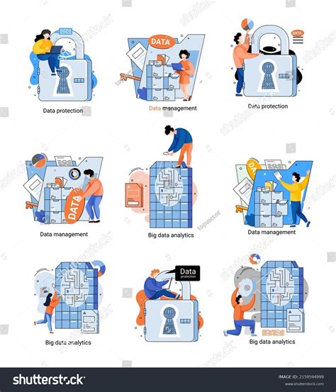 Big Data Analytics Platform Data Management Stock Vector Royalty Free