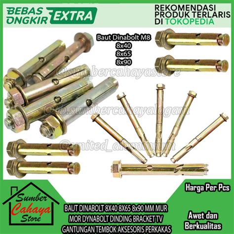 Promo Dinabol Dinabolt Dynabol Dynabolt Baut Beton 8 Mm Dinding Tanam