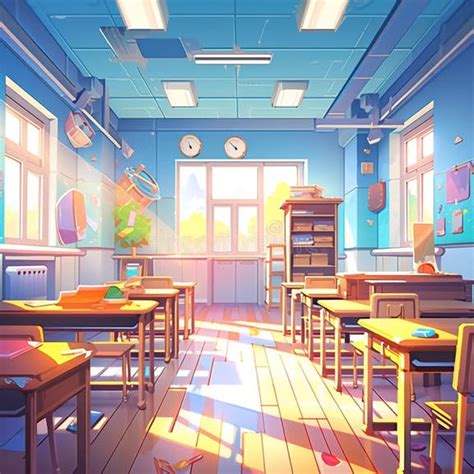 A Serene And Peaceful Classroom Interior With Polished Wooden Floors