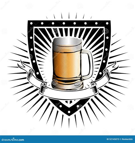 Beer Shield Stock Vector Illustration Of Glass Shield 52145073