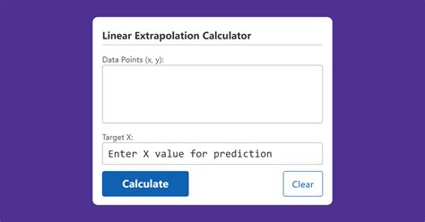 Linear Extrapolation Calculator