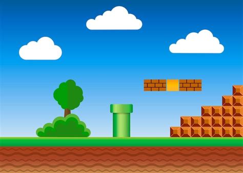 Vectores E Ilustraciones De Fondo Mario Bros Para Descargar Gratis