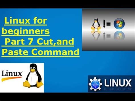 Linux For Beginners Part Cut And Paste Command YouTube