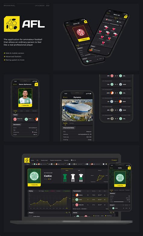 Afl Football Statistics App Web And Mobile On Behance