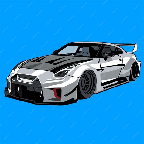 Premium Vector Nissan Gtr Car Illustration Vector Design