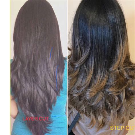 difference between step cut and layer cut hairstyle