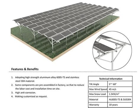 Customized Solar Agriculture Mounting Structure Suppliers Factory