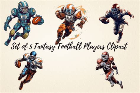 Fantasy Football Players Clipart Graphic By Pcudesigns · Creative Fabrica
