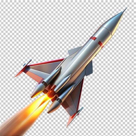 Fighter Jet Rocket Premium Ai Generated Psd