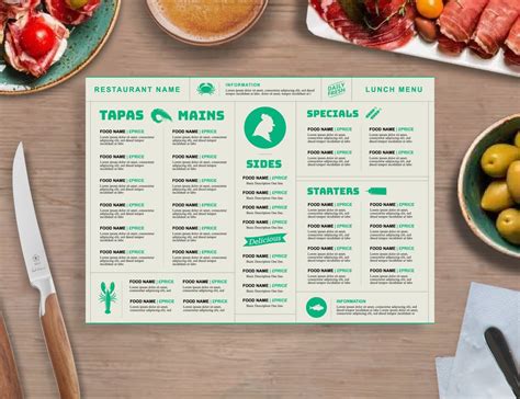 Tapas Menu Design