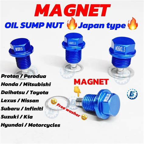 🔥japan Quality🇯🇵magnet Oil Drain Plug Bolt Nut Oil Pan Sump Bolt