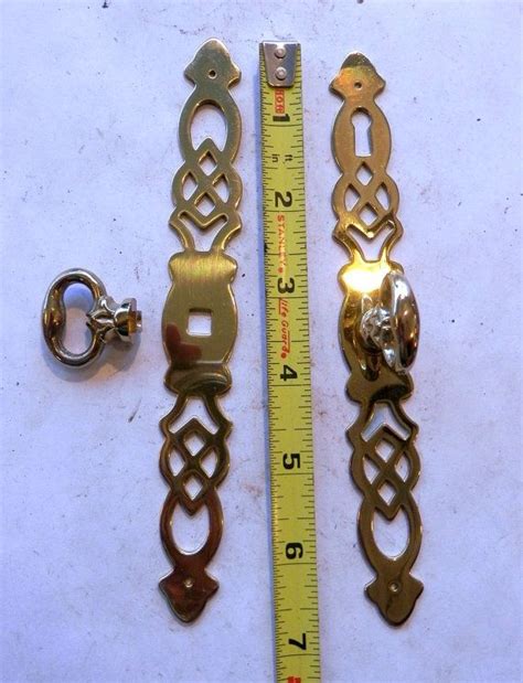 Choice Solid Brass Openwork Cabinet Door Pull With Mock Key Pull Etsy Openwork Solid Brass