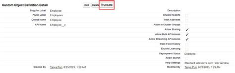 Delete Custom Object Salesforce