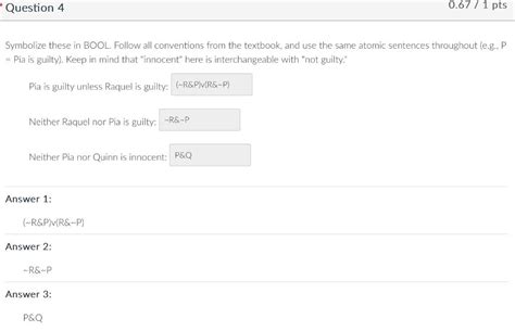 Symbolize These In Bool Follow All Conventions From