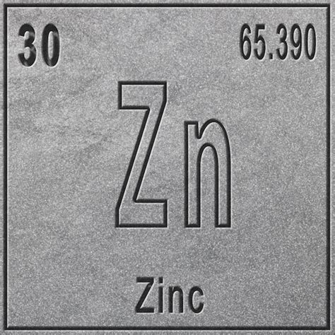 Zinc Atomic Number Zinc Chemical Element Chemical Symbol Atomic Stock