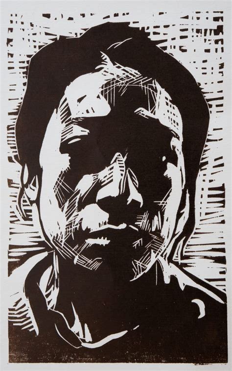 Portraits Rogier Willems Lino Art Woodcut Art Linocut Art