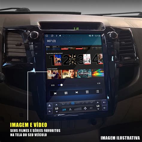 Central Multimídia Tesla 121 Polegadas Hilux Sw4 20102015 Super Premium Dy Auto Parts