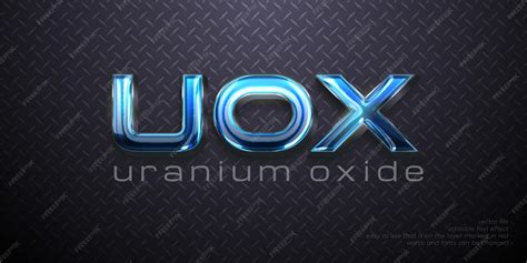 Premium Vector Metallic Text Uranium Oxide Editable Text 3d Shine
