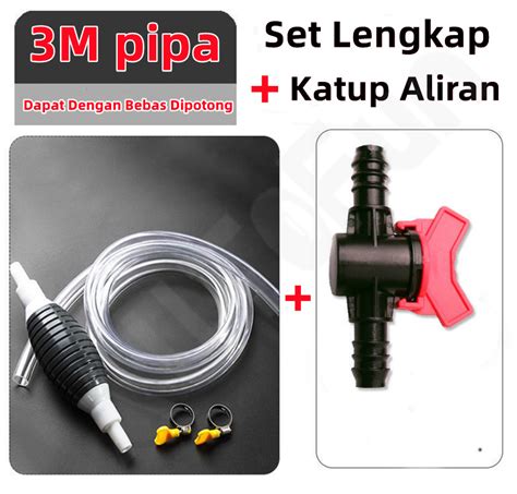 Autofun Pompa Minyak Mobil Manual Tangki Bahan Bakar Truk Pipa Pengalih