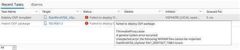 Starwinds Ovf Deployment Error Rvmware