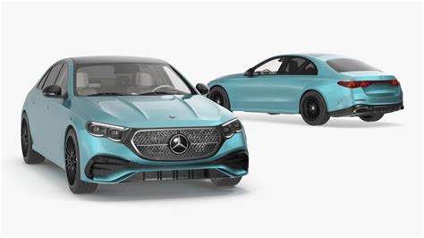 New Mercedes E Class 2023 Blue 3d Model 129 Blend 3ds C4d Fbx