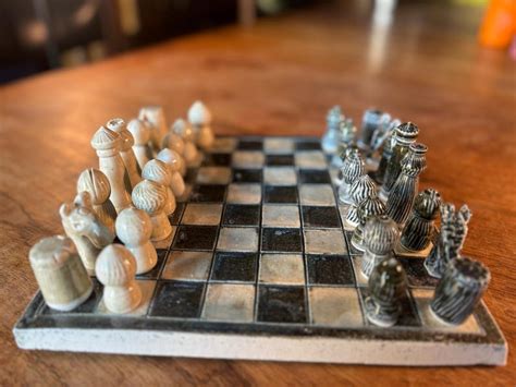 Ceramic Chess Set Etsy