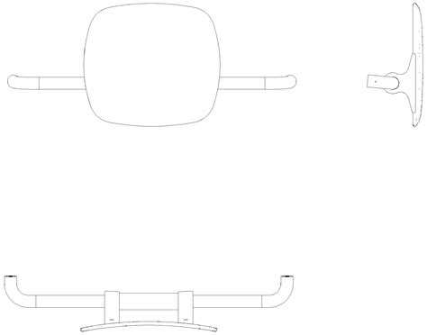 Cad Detail Hewi Rückenstütze Fb 92 Wa 150mm Sk Griff Montage Sand