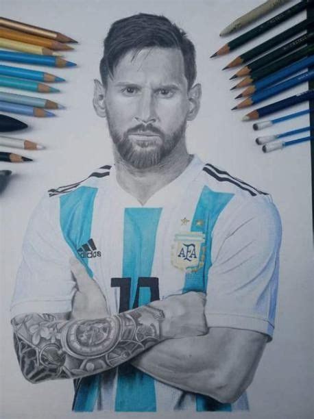 Messi Dibujo A Lapiz Facil